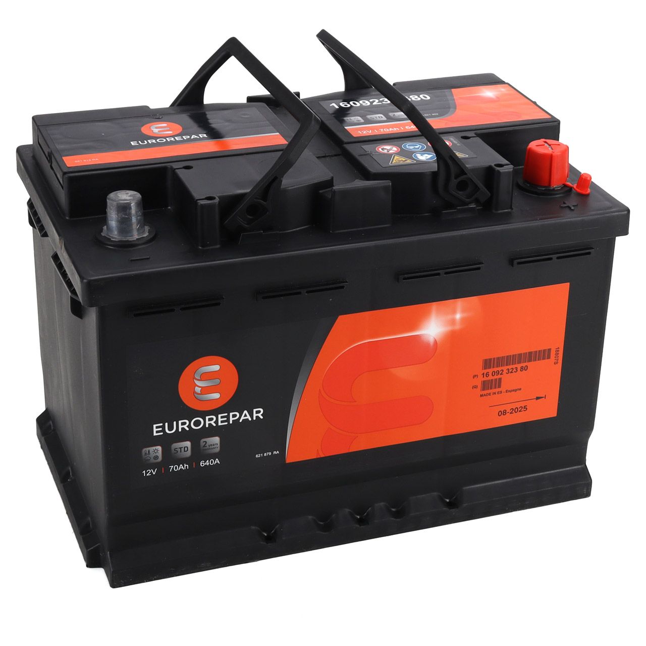 EUROREPAR Batterie Autobatterie Starterbatterie 12V 70Ah 640A/EN ...